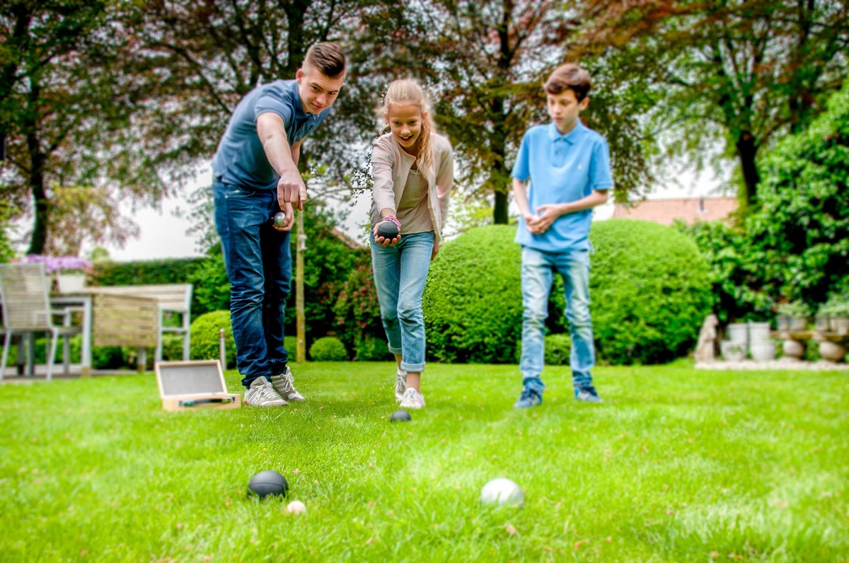 Jeu De Boule 6 ballen (Zwart en Zilver) in luxe kist | koffer | Jeu de ...