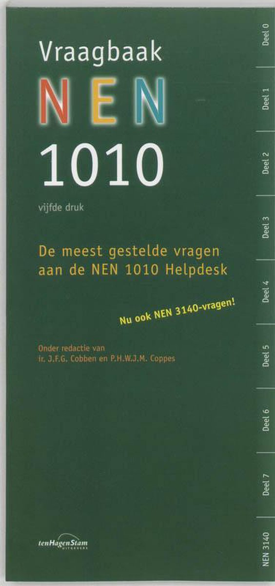 VRAAGBAAK NEN 1010 | 9789044010718 | J.F.G. Cobben | Boeken | bol.com