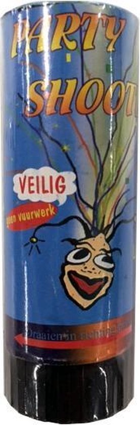 Mini party popper zilver 11 cm 1 stuk | bol