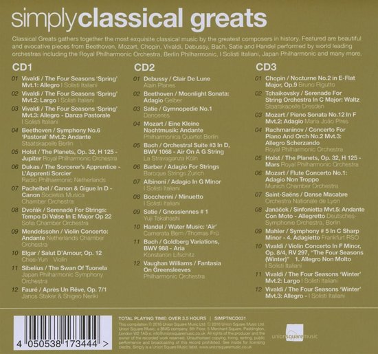 Various - Simply Classical Greats, various artists | CD (album ...