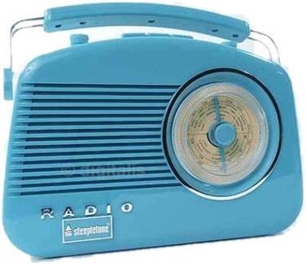 Steepletone Brighton Retro Radio Draagbaar FM - Eend-ei Blauw | bol.com