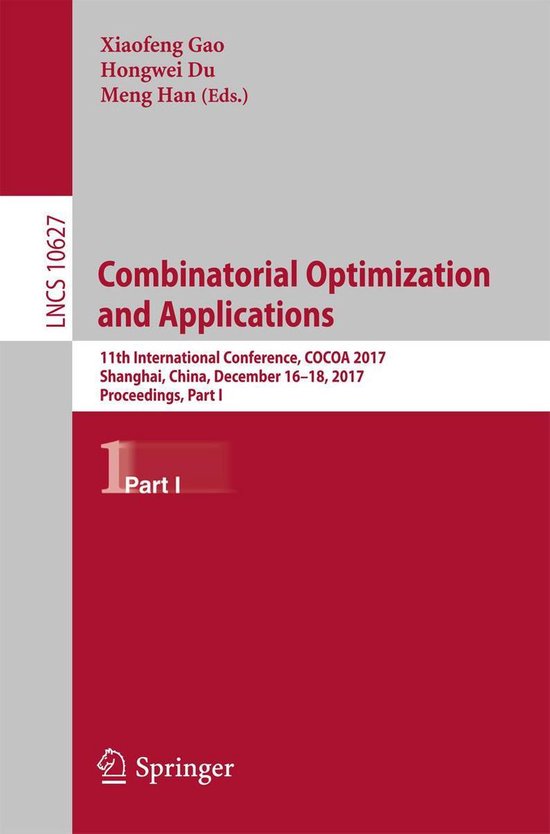 Theoretical Computer Science and General Issues 10627 - Combinatorial Optimization and... | bol.com