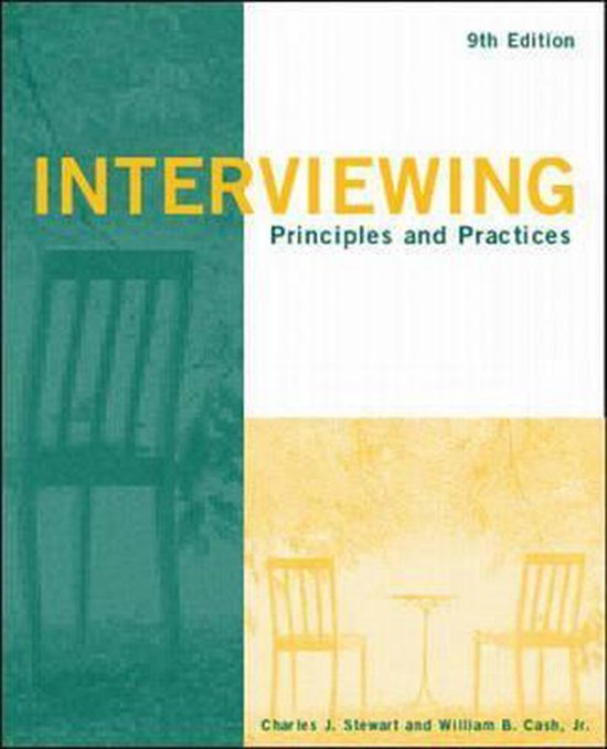 Interviewing, Charles J. Stewart | 9780072297188 | Boeken | bol