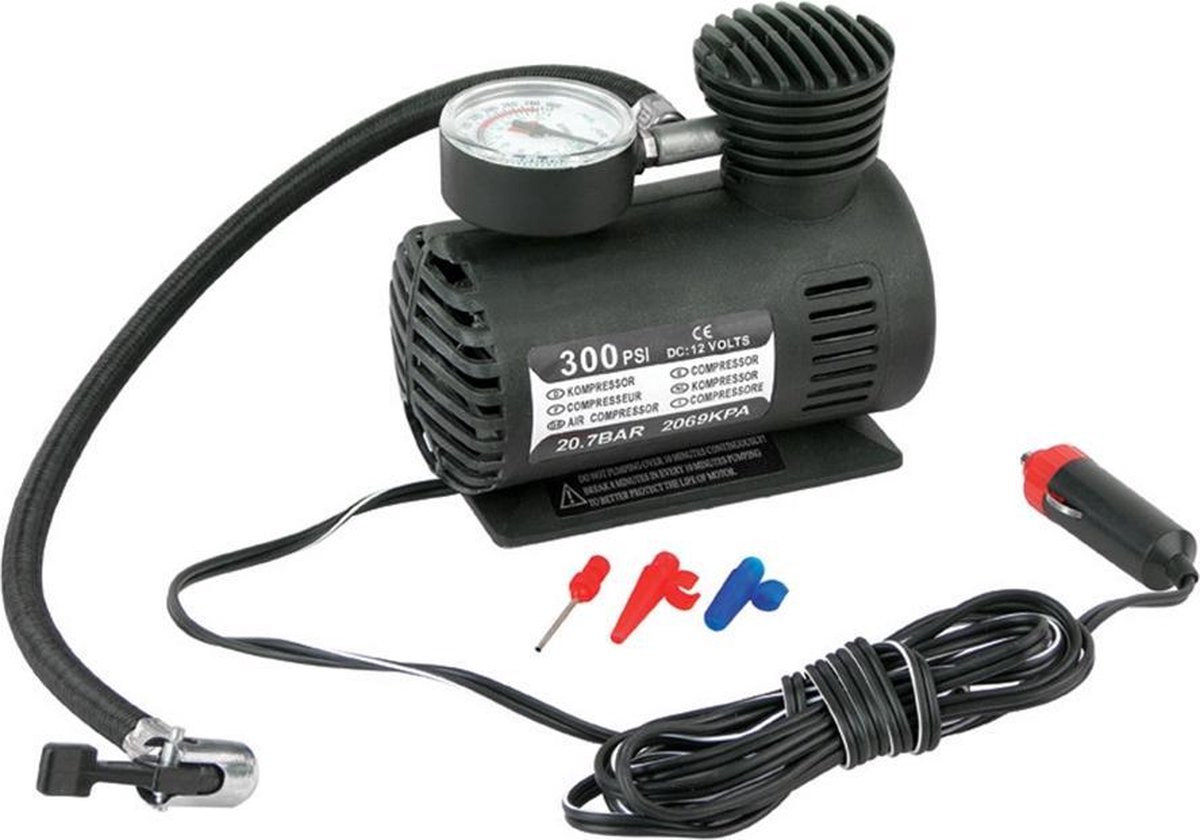 12V Mini Luchtcompressor - Auto Lucht Compressor Bandenpomp - 12 Volt ...