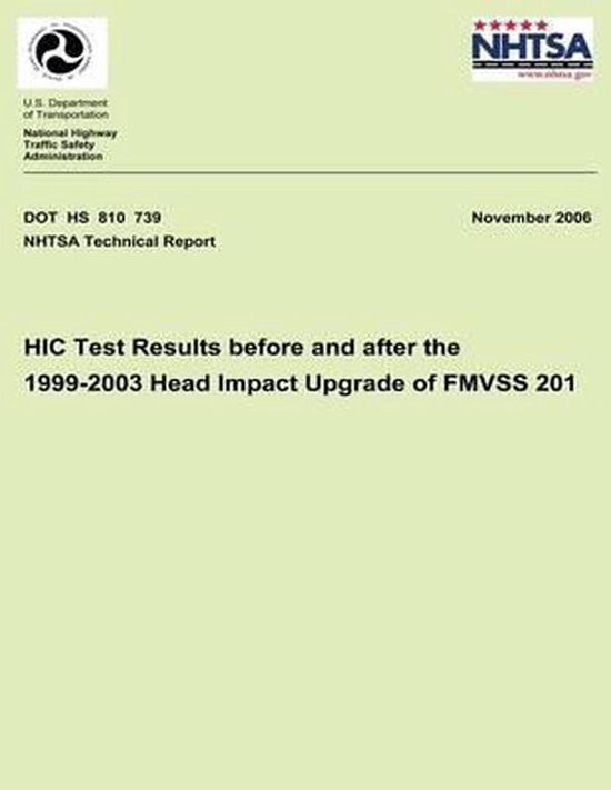 Hic Test Results Before and After the 1999-2003 Head Impact Upgrade of ...