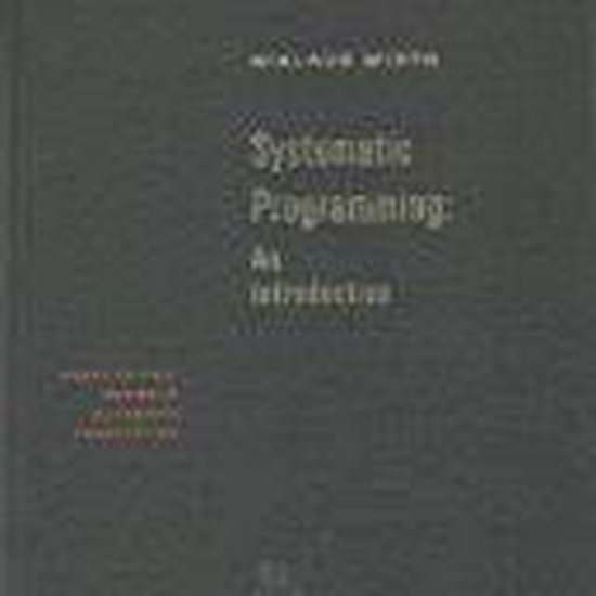 Systematic Programming: An Introduction, Wirth Niklaus | 9780138803698 ...