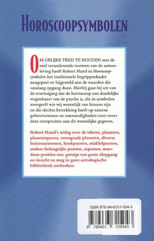 Horoscoop symbolen, Robert Hand | 9789463315043 | Boeken | bol