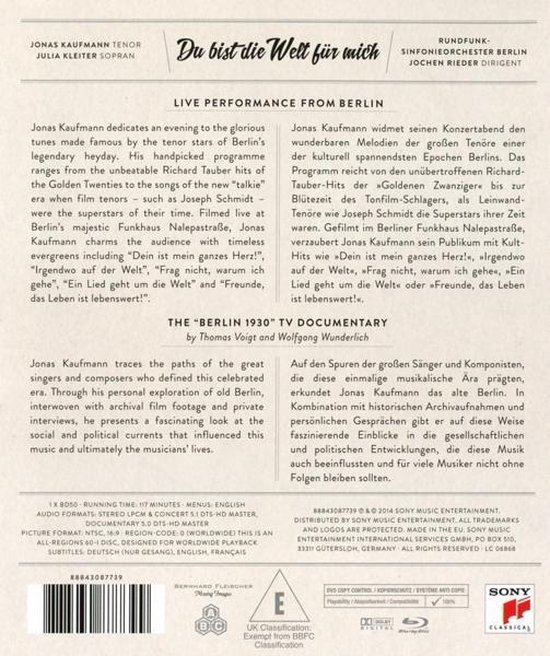 Du Bist Die Welt Fur Mich, Jonas Kaufmann | Muziek | bol