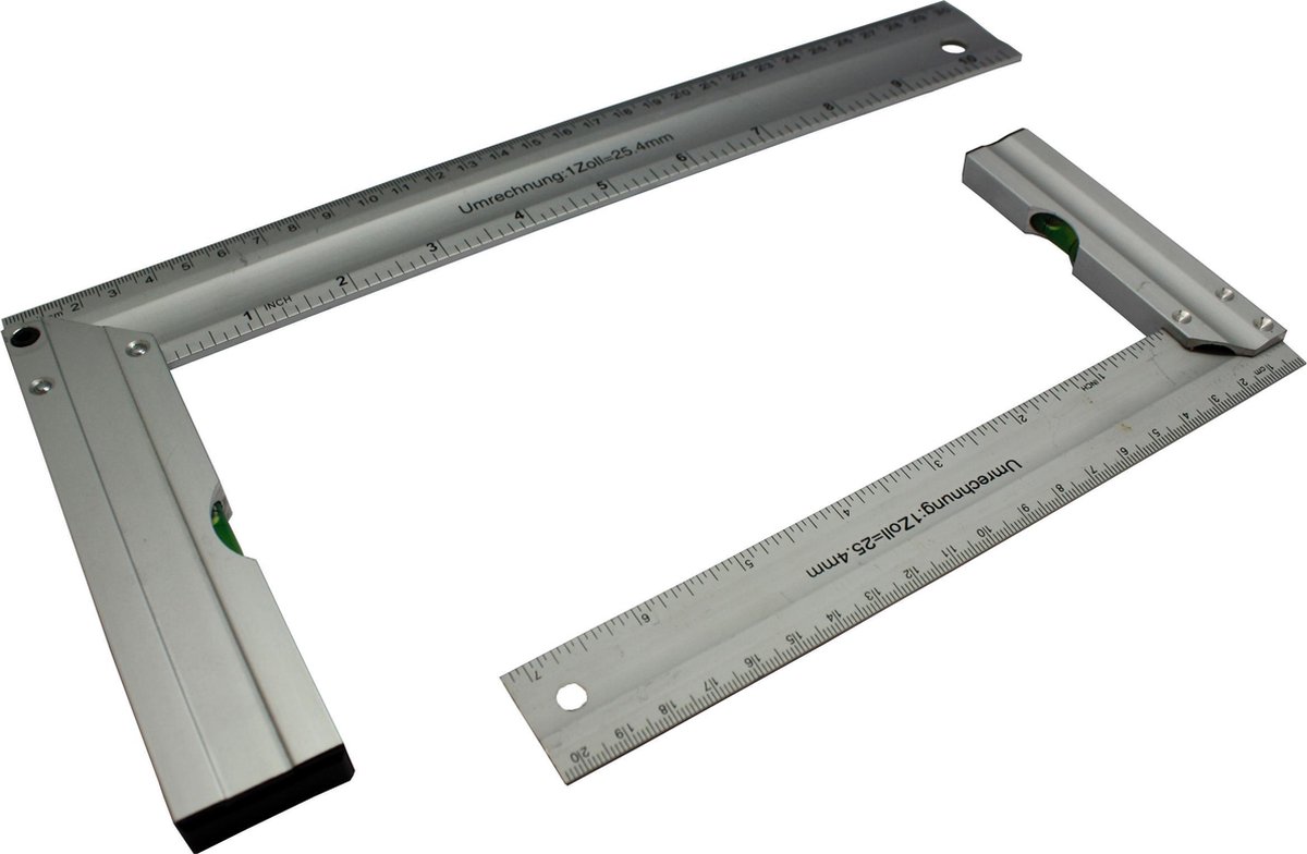 GS winkelhaak aluminium 150mm + 250mm - 2 stuks - Blokhaak - Zwaaihaak ...