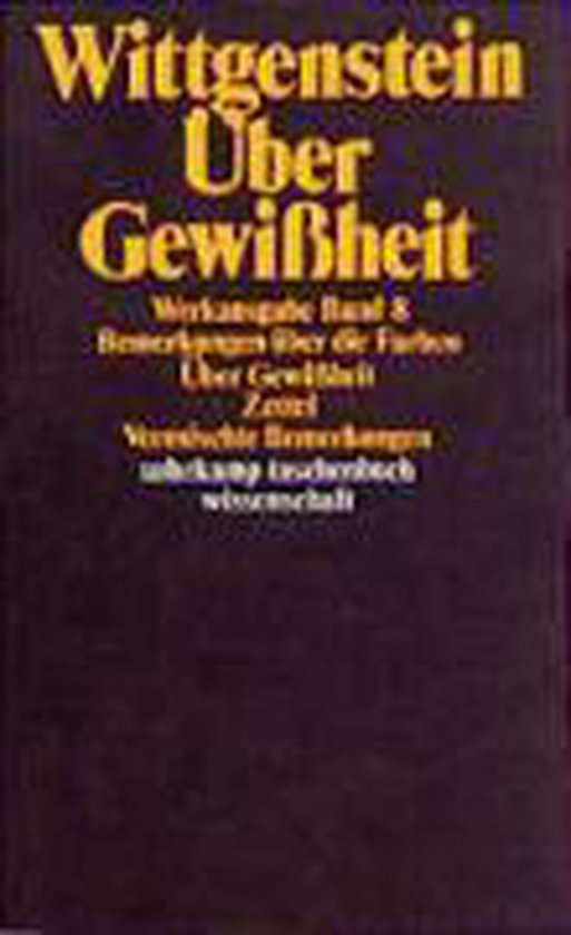 Über Gewißheit, Ludwig Wittgenstein | 9783518281086 | Boeken | bol