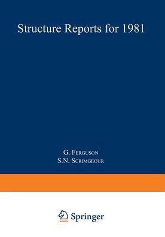 Structure Reports B- Structure Reports for 1981 | 9789401731539 | FERGUSON, G. | Boeken | bol.com