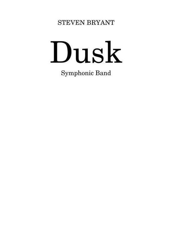 Dusk, Steven Bryant | 0073999213638 | Boeken | bol.com