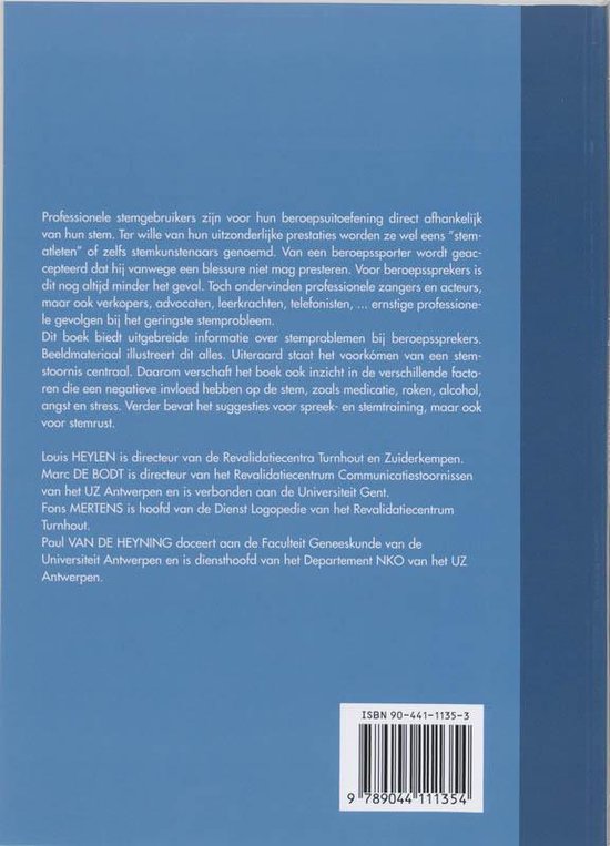 Mijn stem, mijn beroep | 9789044111354 | L. Heylen | Boeken | bol