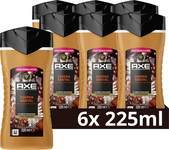AXE Fine Fragrance Collection Douchegel - Copper Santal - 6 x 225 ml ...