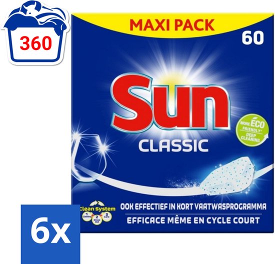 Sun Classic - Tablettes pour lave-vaisselle - Eco - Pack économique ...