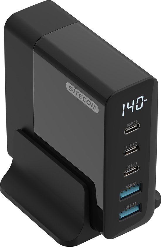 Sitecom Oplader - 140W - GaN - Power Delivery - Desktop Model met LED ...