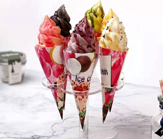 Goodivery ® Transparante Acryl Houder voor IJsjes en Taartjes met 6 ...