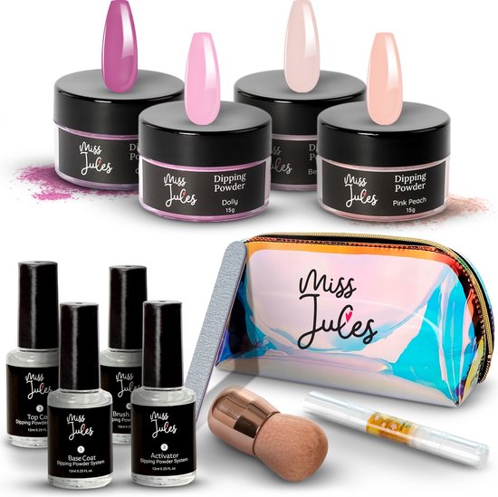 Miss Jules® Complete Set - Dipping Powder Starters Kit - 4 Kleuren ...