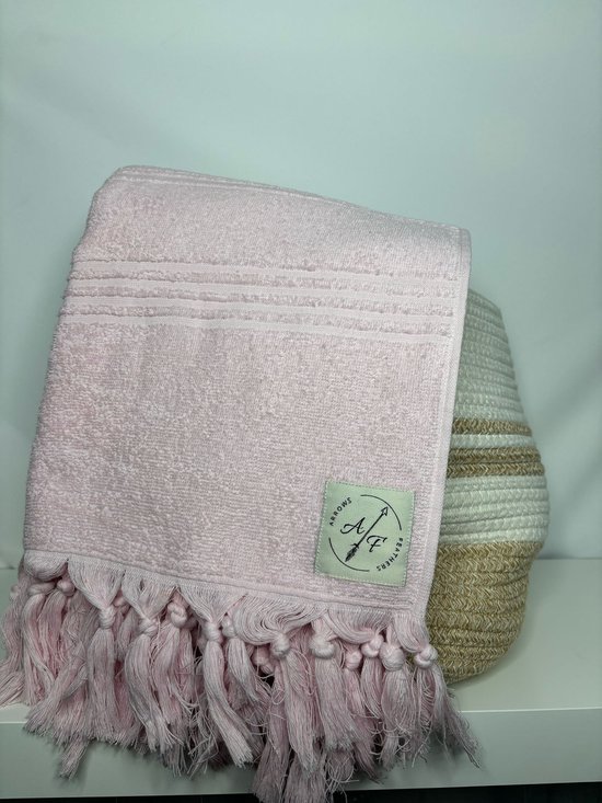 Arrows & Feathers - Hamam handdoek Coco Roze | bol