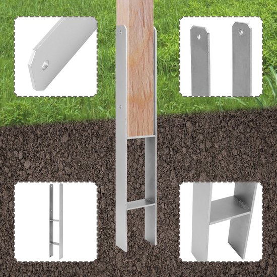 2X Post Support 111MM H Anchor - H-anker - H Form Post Support - H ...