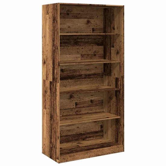 The Living Store Gangkast met 5 Vakken - 100 x 50 x 200 cm - Oud Hout ...