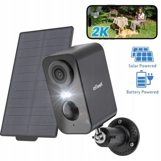 ieGeek ZS-GX3S bewakingscamera wifi met zonnepaneel - 2K bewakingscamera wifi voor... | bol