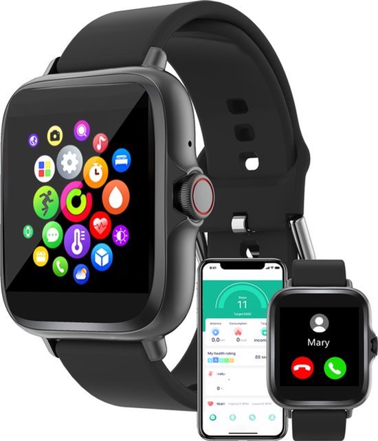 Stappenteller - Smartwatch - Touch Screen - IP67 Waterdicht - iOS ...