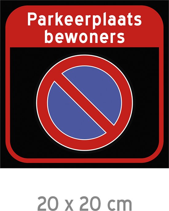 Pictogram/ bord | Parkeerverbod - "Parkeerplaats bewoners" | 20 x 20 cm ...