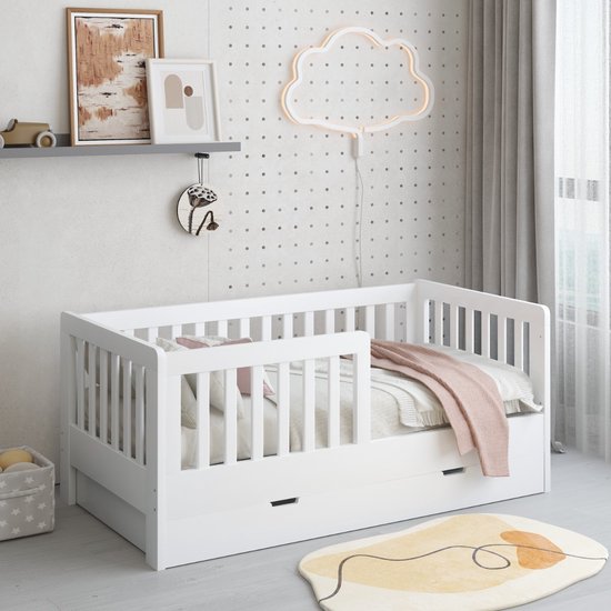 Cabino Peuterbed Met Lade Joan 70 x 140 cm Wit | bol