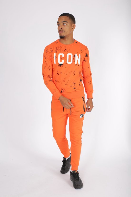 Icon - Joggingpak Heren - Modaitalia - Oranje | bol