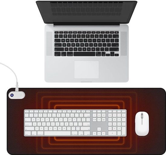 Verwarmde muismat 90 x 40 cm - Tafel onderlegger - Infrarood verwarmer ...