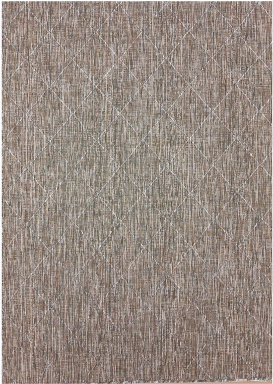 Buitenkleed | Zagora | Ruiten | Beige | 140x200 cm | Buitentapijt ...