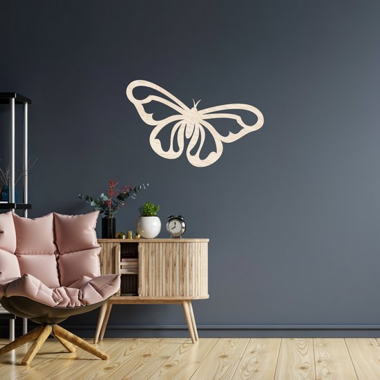 FLEKKS Butterfly - Wanddecoratie – 70x36 cm – Elegante Vlinder ...