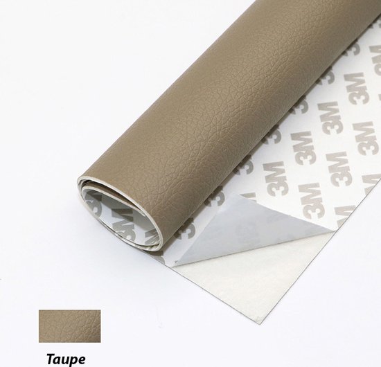 Zelfklevend Leer - Taupe - 20x30cm - Skai Reparatiedoek met 3M Sticker ...