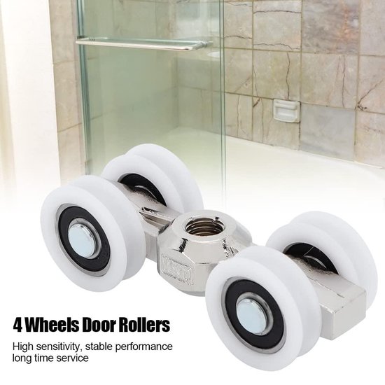 Wifehelper Sliding Door Roller 4 Wheels Hanging Wheels Barn Door ...