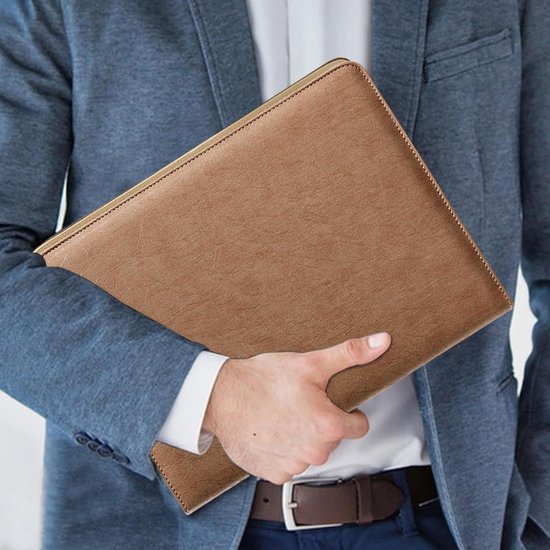 Leren Map Padfolio met Tabletvak en A4 Kladblok - Business Folio ...