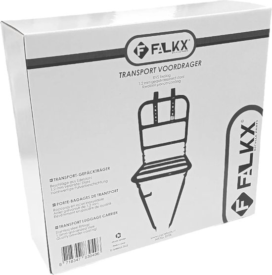 Falkx Voordrager Transportrek Zwart - Universeel Fietsrek voor 28 Inch ...