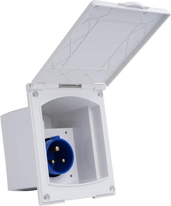 Outdoor Camping Socket 16A 220V-240V 3-Pin Waterproof CEE Wall Socket ...