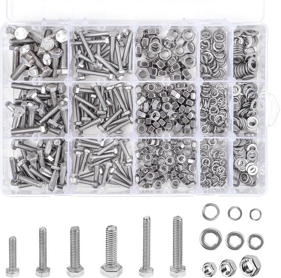 Belle Vous Schroeven, Moeren en Revetten Assortiment (510 Stuks ...