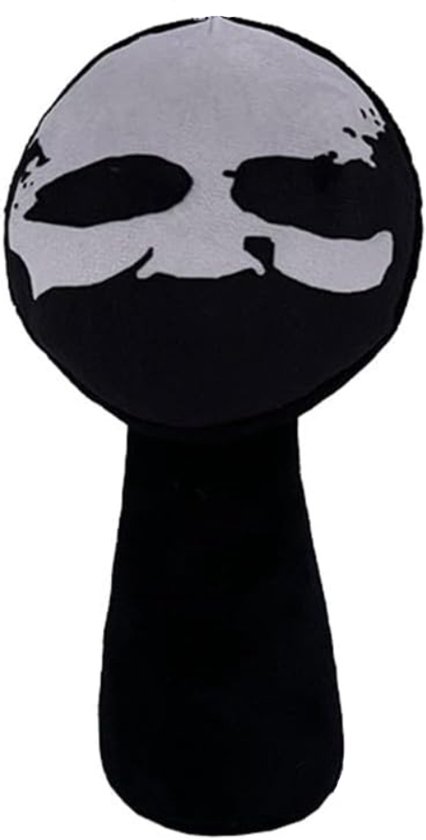Topknuffels® - Black Horror Sprunki Pluche Knuffel 20 cm – Zwart Black ...