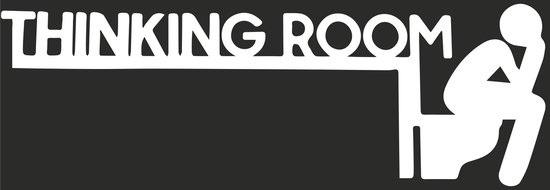 Sticker - Thinking room - Wit - 30 CM x 10 CM | bol