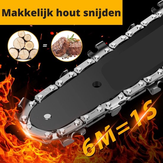 Elektrische Boomzaag - Mini kettingzaag - Inclusief 2 accu's - Voor ...