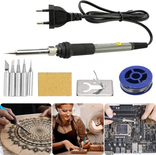 Elektrische Soldeerbout Voor Reparatie - Houtbrander Set - Soldeerset ...