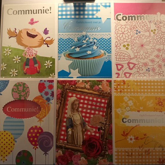 6 Luxe Communie Wenskaarten - Kaart Wens Kaart Communie Plechtig Kerk ...