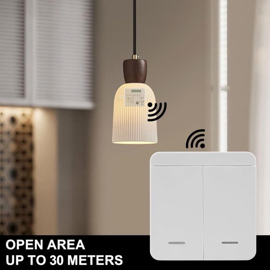 Draadloze schakelaar set - deuropener ontvanger - bedrading ...