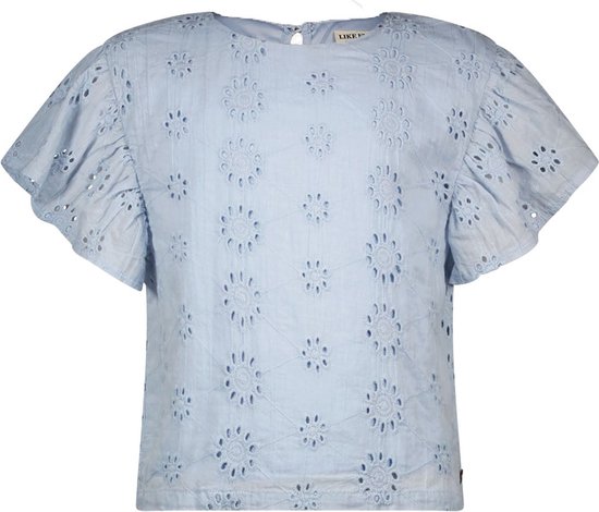 Like Flo - Claire Top Ice Blue - Ice blue - Maat 110 | bol