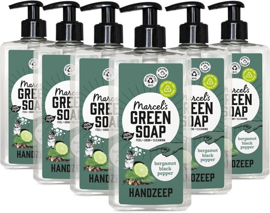 Marcel's Green Soap Handzeep - Black Pepper & Bergamot - 6 x 500ml | bol