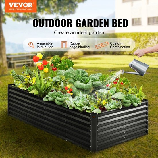 Vevor - Kweekbak planten - Moestuinbak - Verhoogd bed - 240x120x60cm ...