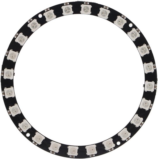 RGB LED-ring WS2812 5050 - 24-bits LED-ringlamplicht met ingebouwde DC ...