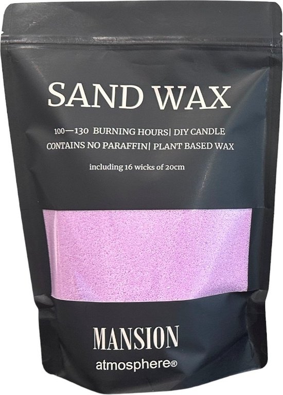 MANSION ATMOSPHERE - Sand Wax - PAARS - 1 Kg - inclusief 16 lonten | bol